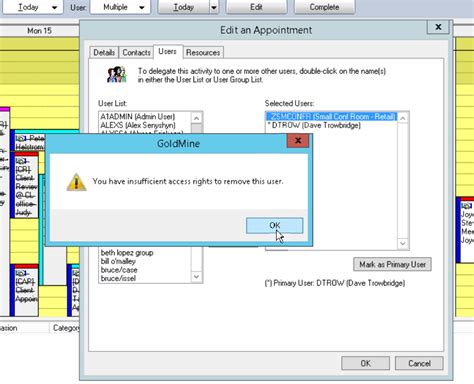 You Have Insufficient Access Rights To Remove This User Error When