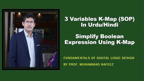3 Variable K Map In Urduhindi Simplify Boolean Expression Using K Map Youtube