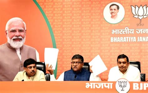 Bjp Senior Leader Ravi Shankar Prasad Addresses A Press Conference