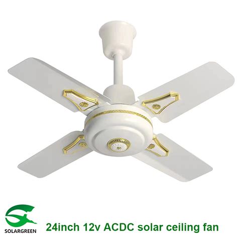 Indoor Ceiling Fan 24 Inch Acdc Solar Rechargeable Ceiling Fan Solar