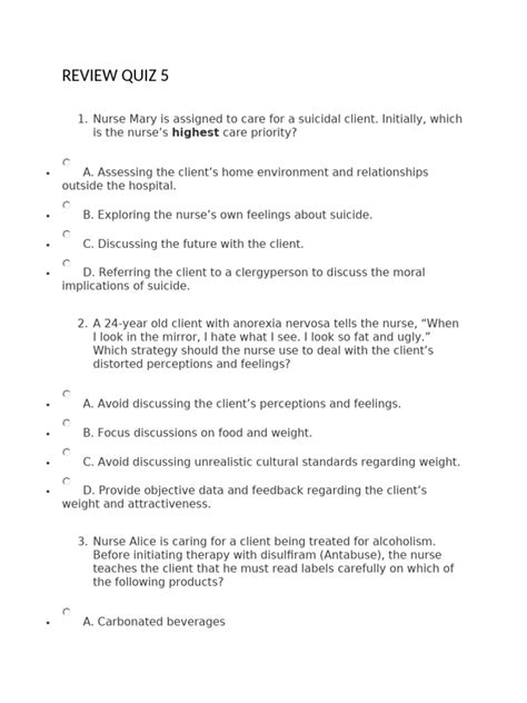 Sample Quiz 5 Pdf