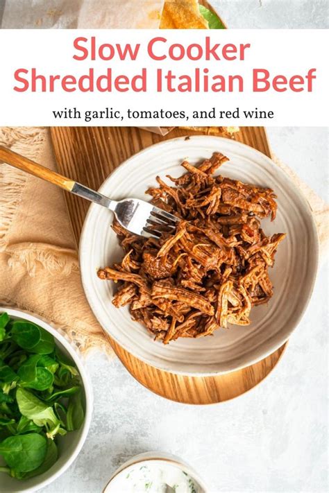 Slow Cooker Italian Shredded Beef Slender Kitchen Recipe Healthy