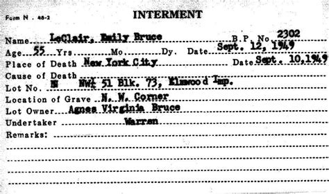 Emily Gertrude Bruce Leclair 1894 1949 Memorial Find A Grave