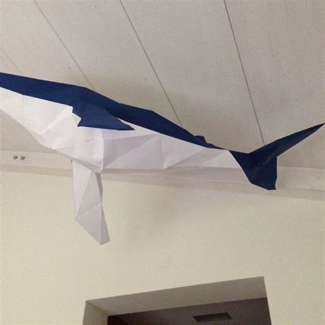 Low Poly Xxl Whale Model Create Your Own 3d Papercraft Whale Origami