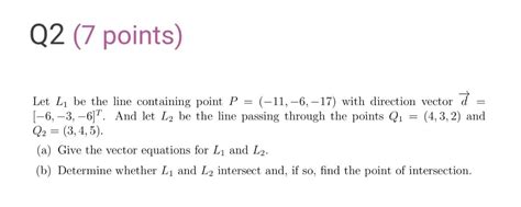 Solved Q2 7 Points Let Ly Be The Line Containing Point P Chegg Com