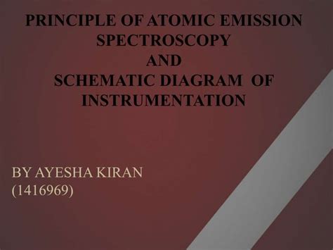 Atomic Emission Spectroscopy Pptx Chemistry Science