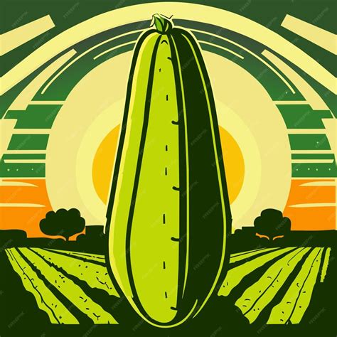 Premium Vector Cucumber Vector Illustration
