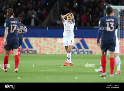 South Koreas Cho So Hyun Center Gestures During The Group A Soccer
