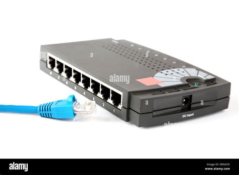 Router With Connecting Cord Stock Photo Alamy