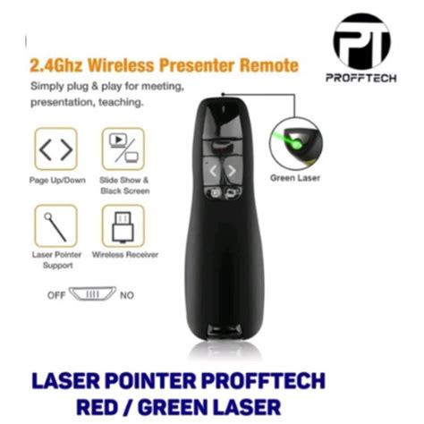 Jual Laser Pointer Presenter P400 Lampu Hijo Profftech Shopee Indonesia