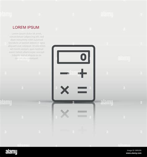 Calculator Icon In Flat Style Calculate Vector Illustration On White