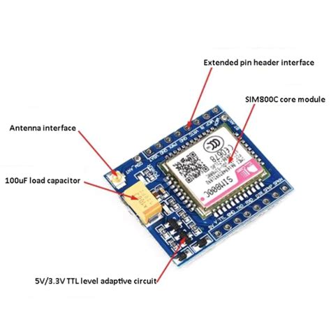 Sim800c Gsm Module Gprs Sms Voice Phone Development Board Robocraze