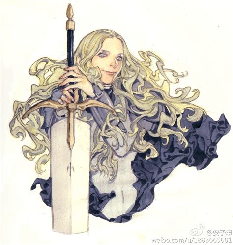 Anzishen Teresa Claymore Claymore Series Highres 1girl Armor Blonde Hair Curly Hair