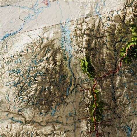 Appalachian Trail Map Relief Map Geoartmaps