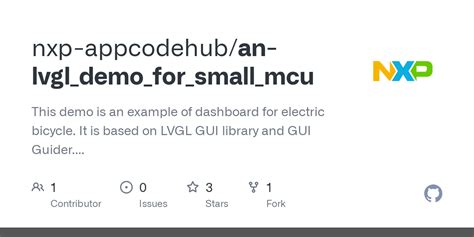 github nxp appcodehub an lvgl demo for small mcu this demo is an