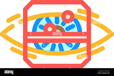 Iris Scan Biometric Color Icon Vector Iris Scan Biometric Sign