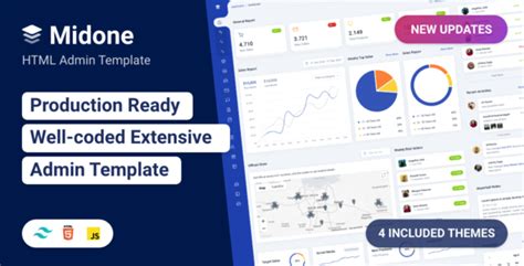 Midone Html Admin Dashboard Template Tailawesome