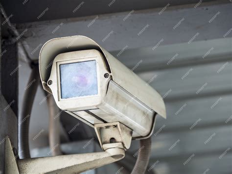 경비원 모니터링을 위해 공항 및 지하철에 Cctv 보안 카메라 설치 프리미엄 사진