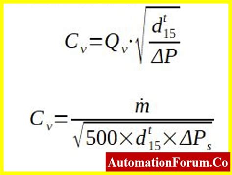 Cv Calcualtion Tool 2 Instrumentation And Control Engineering