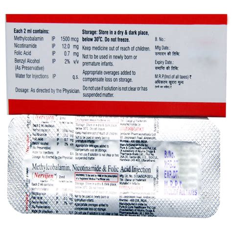 Nervijen Plus Injection 2 Ml Price Uses Side Effects Composition
