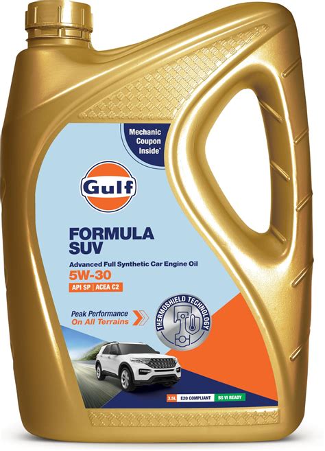 Gulf Formula Suv 5w 30 [3 5 L] Fully Synthetic Api Sp And Acea C2 Car
