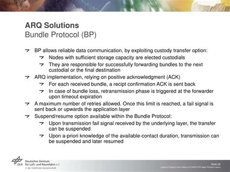 Ppt Impact Of Optical Links Fades On Ccsds Dtn Upper Protocol Layers