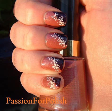 Passionforpolish Revlon Iced Mauve And Angled Accent With Flowers