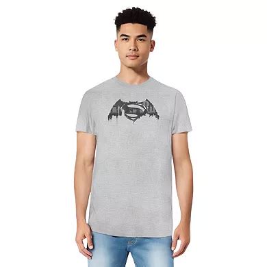 Batman V Superman Cityscape Logo Short Sleeve Adult T Shirt