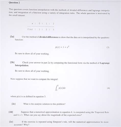 Solved This Question Covers Function Interpolation With The Chegg