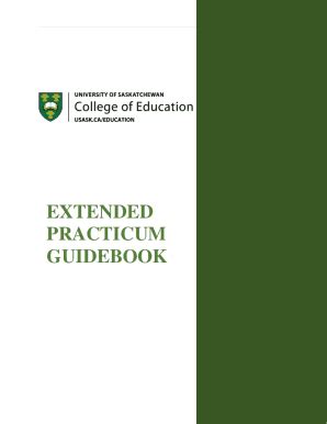 Fillable Online EXTENDED PRACTICUM GUIDEBOOK Fax Email Print PdfFiller