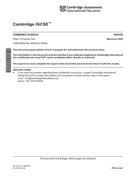 Cambridge Igcse Combined Science 0653 52 Download Free Pdf Voltage