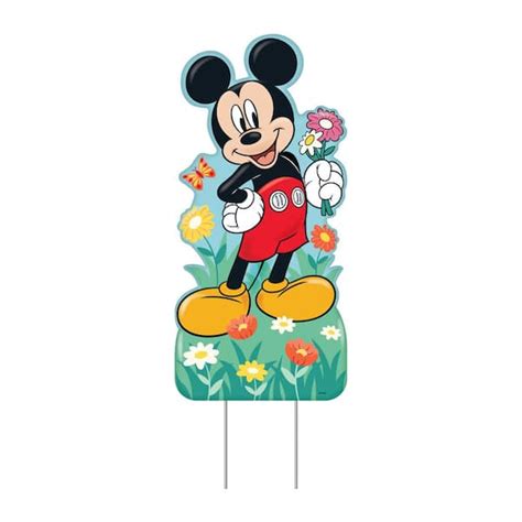 31 In Spring Mickey Metal Yard Stake 24rz26498 The Home Depot