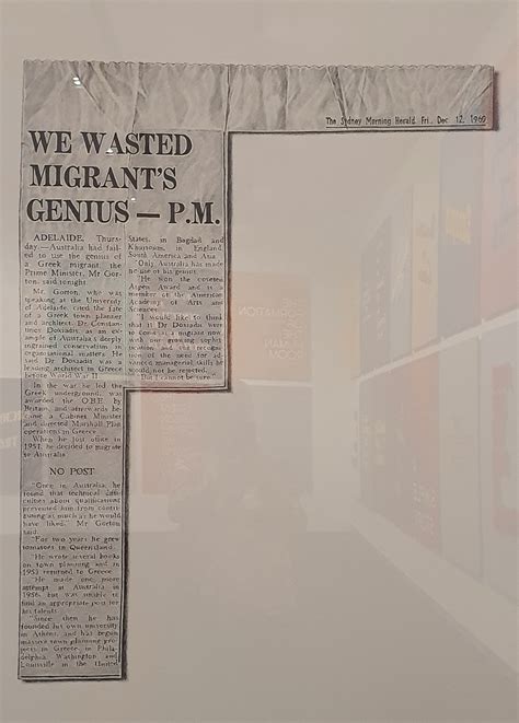 The Artist And The Architect Sam Cranstoun Reveals Brisbanes Connection With C A Doxiadis