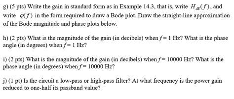 Solved Pts For The Following Circuit G Pts Chegg Com