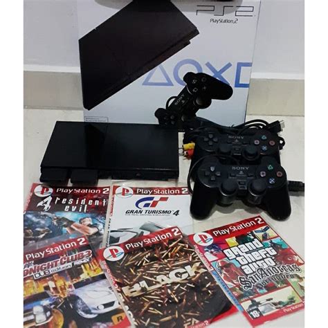 Playstation 2 SLIM DESBLOQUEADO Shopee Brasil