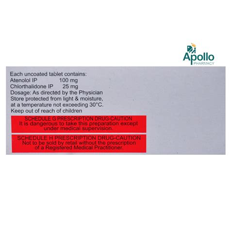 Tenoric 100mg Tablet Price Uses Side Effects Composition Apollo