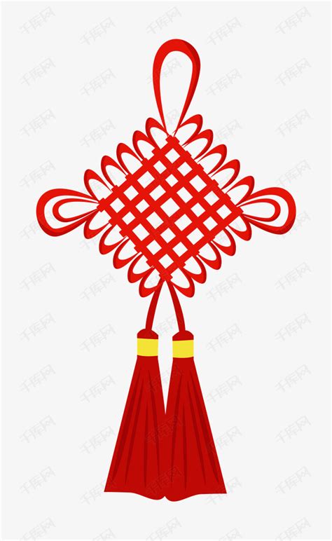 带两个流苏的中国结插画素材图片免费下载 高清psd 千库网 图片编号11629464