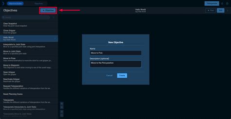Creating An Objective Moveit Pro Docs