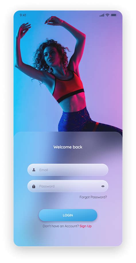 Sign Uplogin Ui Design Glassmorphism On Behance
