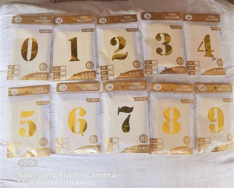 Golden Number Foil Balloon At Rs 45piece In Rajkot Id 2853442976191
