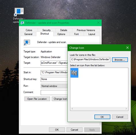 Update Windows Defender And Run Quick Scan With One Click