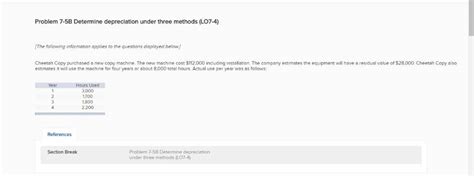 solved problem 7 5b determine depreciation under three methods lo7