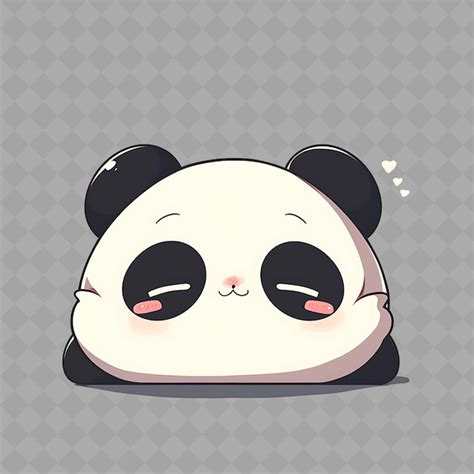 Premium Psd Png Cuddly And Shy Anime Panda Boy With Round Ears And