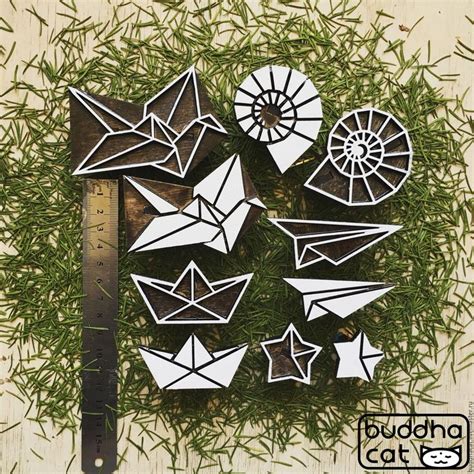 Набор штампов для ручной печати ОРИГАМИ в интернет магазине на Ярмарке Мастеров Штампы для