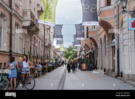 Picture Of People Passing By The Pedestrian Street Of Njegoseva Ulica