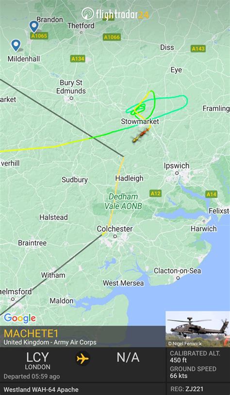 Multiple Apache H64 Across England Transponders Being Turned Off And