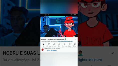 NOBRU FAZENDO LIVE DORMINDO JA É DE MAIS NÉ YouTube