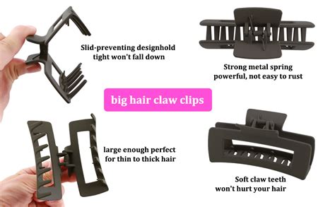 Pinces Cheveux pour Cheveux épais 8 Pinces à Cheveux pour Femmes et