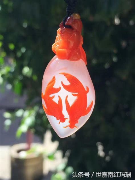 南紅瑪瑙極品俏色年年有餘欣賞 每日頭條
