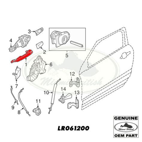 Land Rover Frontrear Door Outer Handle Range Sport 14 18 Lr061200 Oem